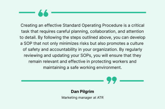 Purpose of Standard Operating Procedure (SOP) - WorkTrek