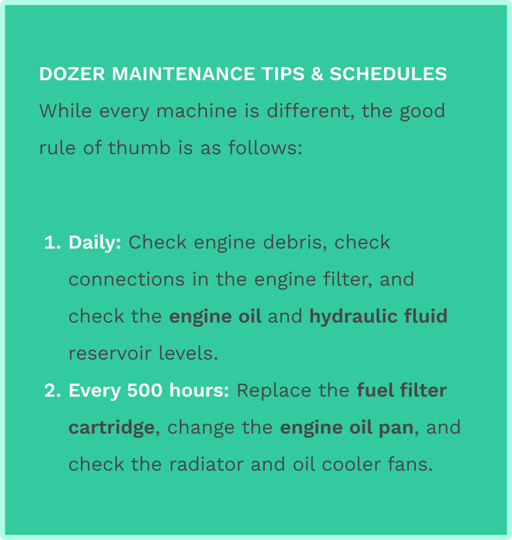 8 Tips for Heavy Machinery Maintenance - WorkTrek